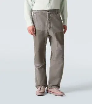Visvim Pastoral Striped Cotton Wide-leg Pants - Grey