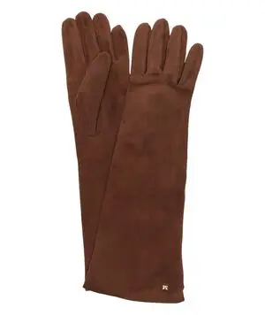 Max Mara Afide Suede Gloves - Brown
