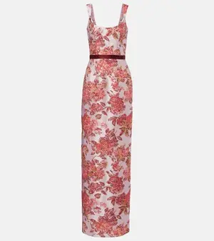 MARKARIAN Robin Floral Brocade Gown