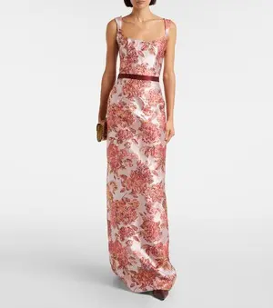 MARKARIAN Robin Floral Brocade Gown