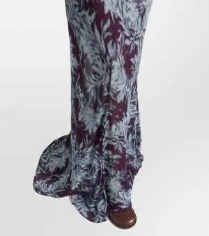 Dries Van Noten Printed Chiffon Gown