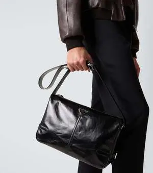 Prada Leather Shoulder Bag - Black
