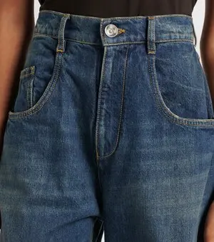 MAISON MARGIELA Distressed Barrel-leg Jeans - Blue