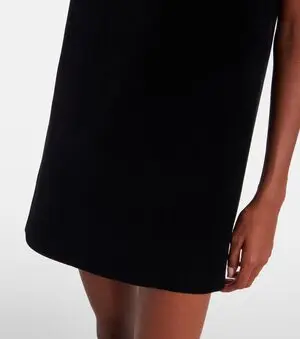 Khaite Benji Velvet Mini Dress - Black