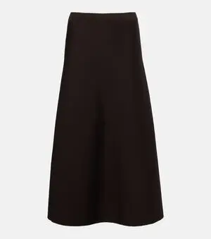 Gabriela Hearst Wool, Silk, And Cashmere Midi Skirt - Brown