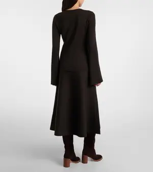 Gabriela Hearst Wool, Silk, And Cashmere Midi Skirt