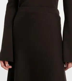 Gabriela Hearst Wool, Silk, And Cashmere Midi Skirt
