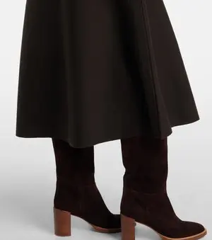 Gabriela Hearst Wool, Silk, And Cashmere Midi Skirt