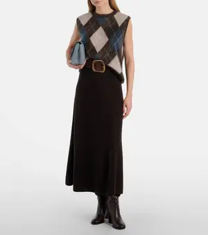 LISA YANG Yasmin Argyle Cashmere Sweater Vest - Multicoloured