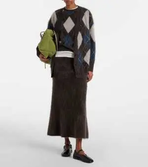 LISA YANG Elaria Argyle Cashmere Cardigan - Multicoloured