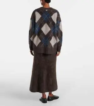 LISA YANG Elaria Argyle Cashmere Cardigan - Multicoloured
