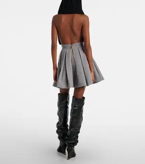 Balmain Pleated Mini Skirt