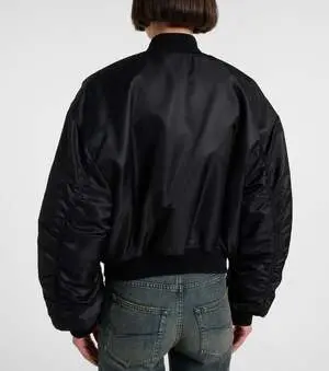 Balenciaga Technical Satin Bomber Jacket - Black