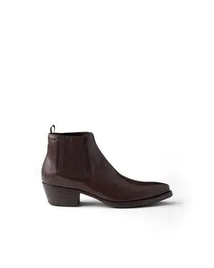 Prada Leather Chelsea Boots