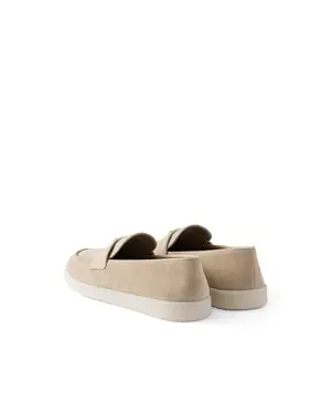 Prada Suede Loafers - Neutral