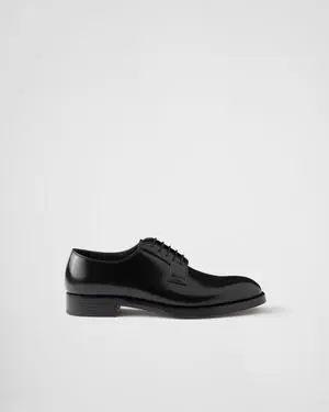 Prada Brushed Leather Lace-up Shoes