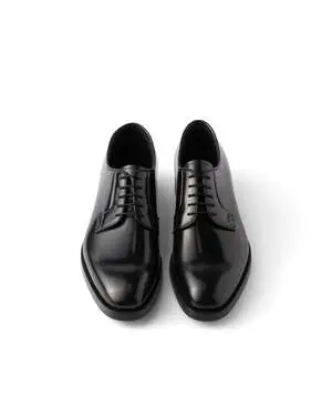 Prada Brushed Leather Lace-up Shoes