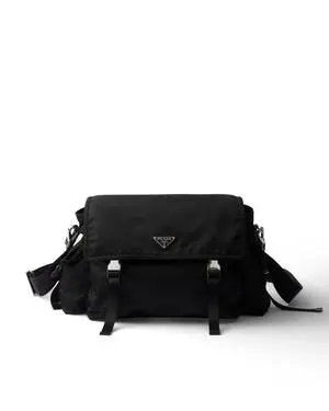 Prada Re-nylon And Leather Bag - Black