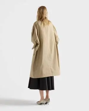 Prada Single-breasted Cotton Canvas Coat
