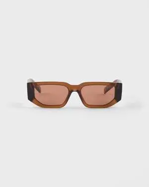 Prada Sunglasses With Logo - Chocolate Brown Lenses
