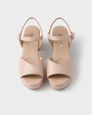 Prada Padded Nappa Leather Platform Sandals