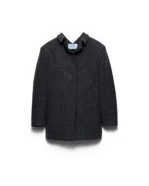 Prada Single-breasted Shetland Wool Jacket - Grey