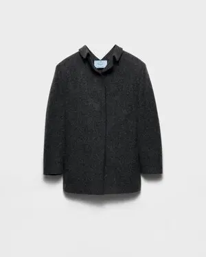 Prada Single-breasted Shetland Wool Jacket