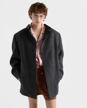 Prada Single-breasted Shetland Wool Jacket