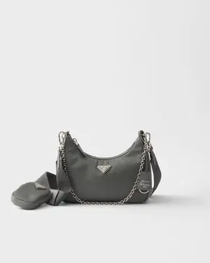 Prada Re-edition 2005 Re-nylon Bag - Mercury Gray