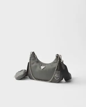 Prada Re-edition 2005 Re-nylon Bag - Mercury Gray