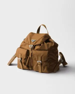 Prada Medium Re-nylon Backpack With Pouch - Brandy