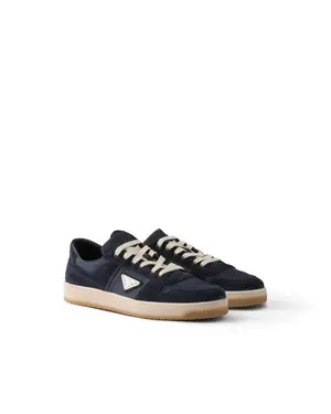 Prada Downtown Re-nylon And Suede Sneakers