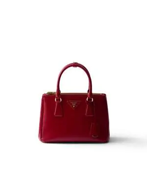 Prada Galleria Small Patent Saffiano Leather Bag Red