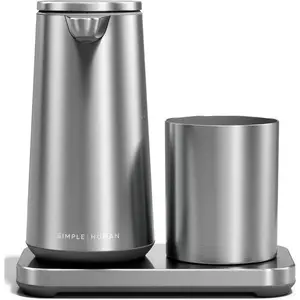 SIMPLEHUMAN Rechargeable Sensor Pump Foam Soap Dispenser With Caddy Cup - Silver
