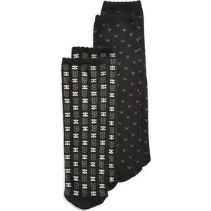 Oroblu Joyful Assorted Crew Socks 2 Pack - Black