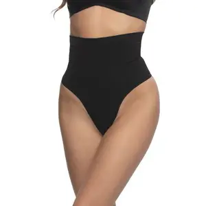 Felina Bodycon High Waist Shaping Thong - Black