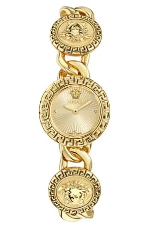 Versace La Greca Bracelet Watch - Ip Yellow Gold