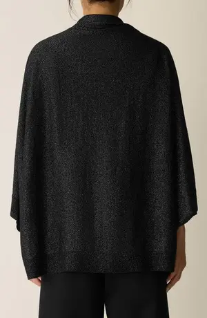 Eileen Fisher Metallic Merino Wool Blend Wrap