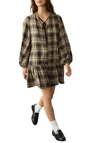 NEXT Printed Long Sleeve Mini Dress