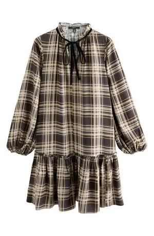 NEXT Printed Long Sleeve Mini Dress