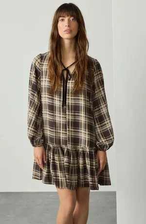 NEXT Printed Long Sleeve Mini Dress