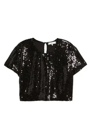 FRAME Sequin Embellished Crop Top
