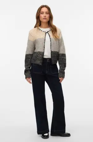 Vero Moda Contrast Trim Cardigan