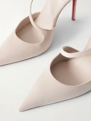 CHRISTIAN LOUBOUTIN Miss Ziggyta 100 Suede Pumps - Neutrals