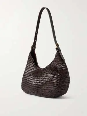 Dragon Diffusion Luna Mezza Woven Leather Shoulder Bag