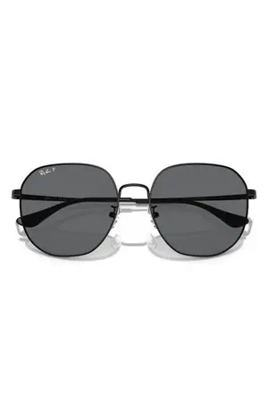 Ray-ban 60mm Polarized Round Sunglasses