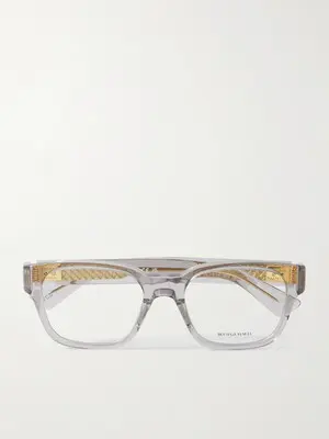 Bottega Veneta D-frame Recycled-acetate And Gold-tone Optical Glasses - Neutrals