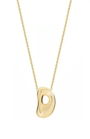 JANE BASCH DESIGNS Puffed Initial Pendant Necklace - Gold - D