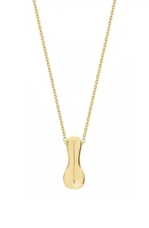 JANE BASCH DESIGNS Puffed Initial Pendant Necklace Gold - I