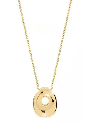JANE BASCH DESIGNS Puffed Initial Pendant Necklace - Gold - O